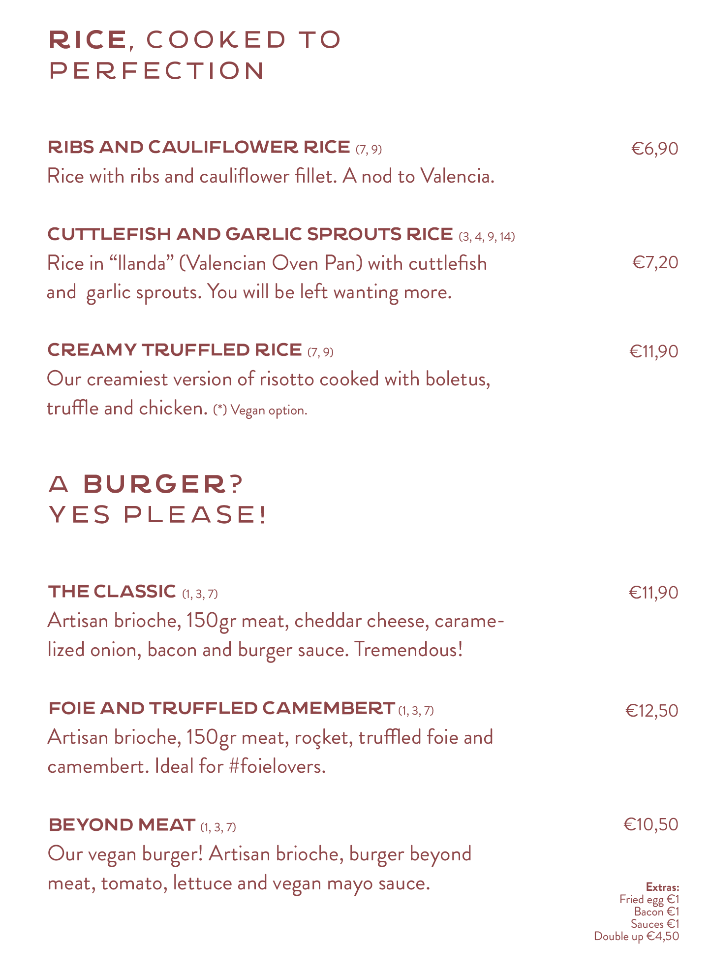 Menu - Living Bakkali